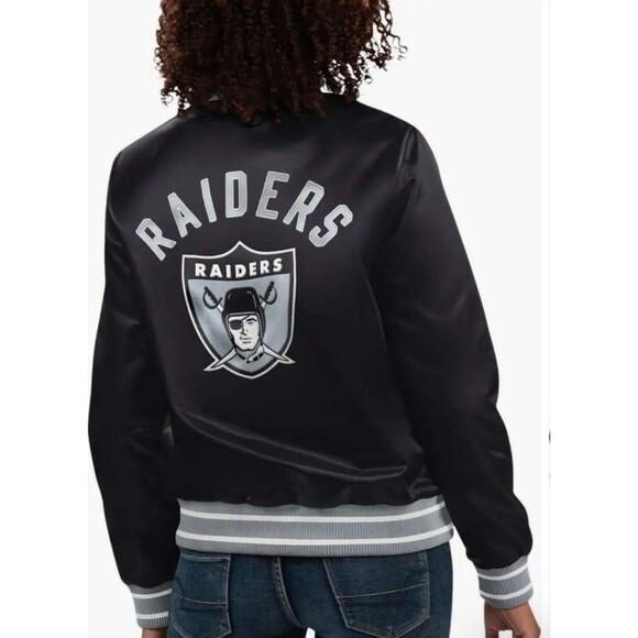 STARTER | Jackets & Coats | Starter Black Las Vegas Raiders Full Count ...